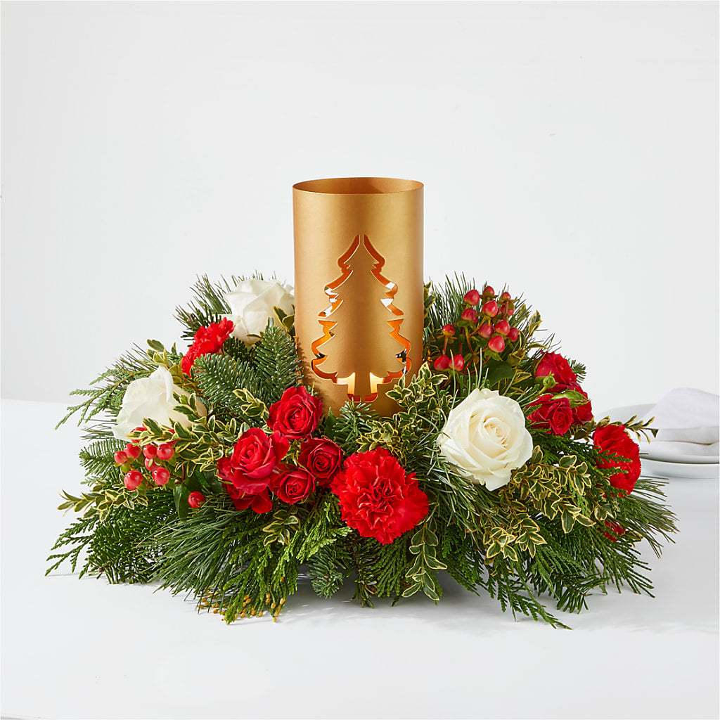December Dreams Centerpiece – red, white flower arrangement | Brampton ...